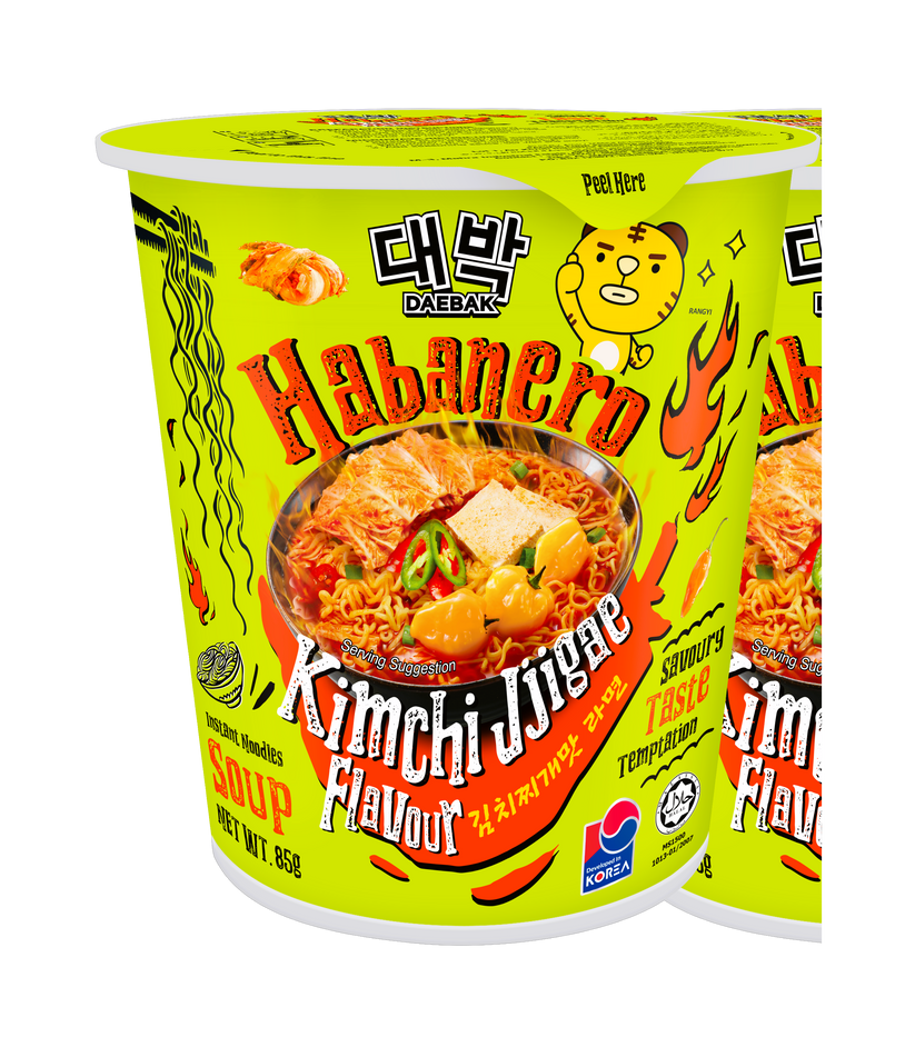 DAEBAK HABANERO KIMCHI JJIGAE FLAVOUR INSTANT NOODLES SOUP CUP – Shangi ...